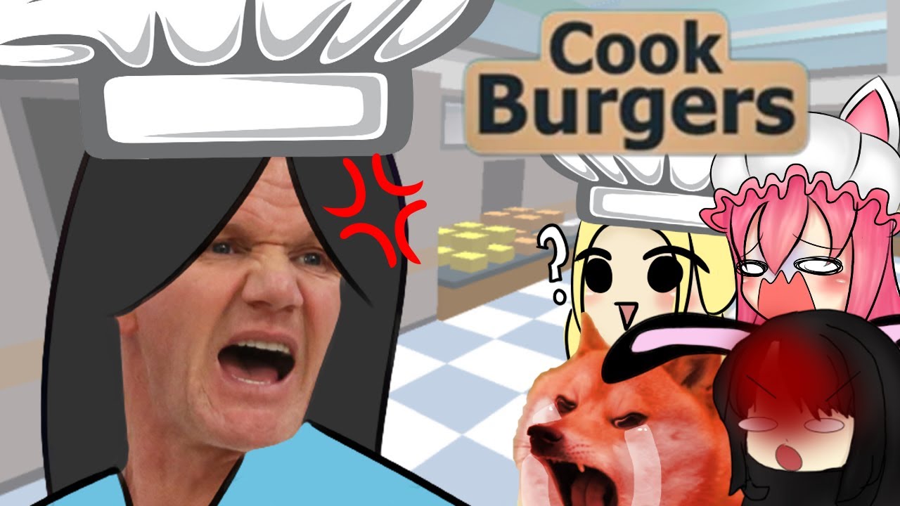 COOKING WITH ONE BRAIN CELL CHEFS || Roblox Cook Burgers FT. JustVic ...