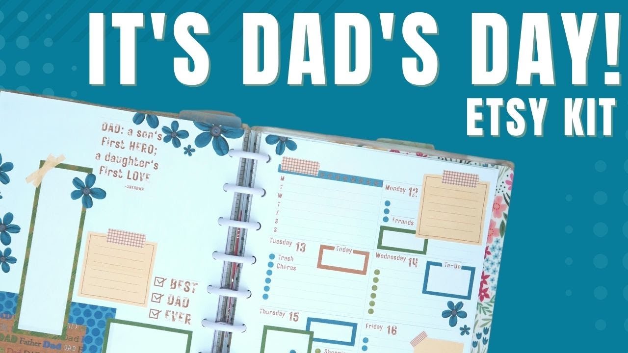 Father's Day Printable Planner Stickers - Happy Planner Dashboard Plan ...