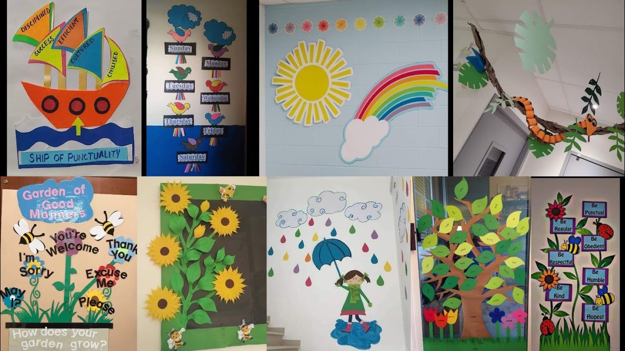 29+ School wall and Classroom decoration ideas - YouTube