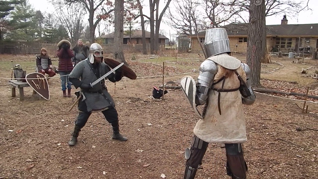 Teutonic Penguin vs Buliwyf, armored combat - YouTube