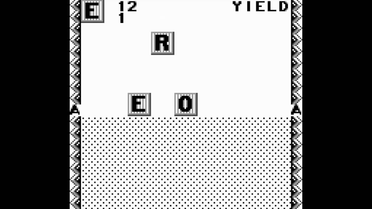 WORDTRIS GAMEPLAY for the Game Boy - YouTube