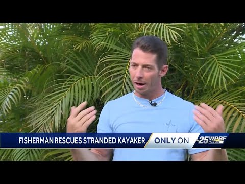 Fisherman Rescues Stranded Kayaker