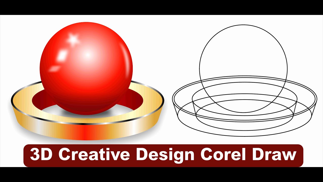 How to Make 3D Creative Design in Corel Draw - YouTube