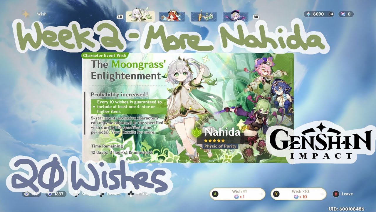 20 more pulls on Nahida rerun banner [Genshin 3.6 Wishes Week 2] - YouTube