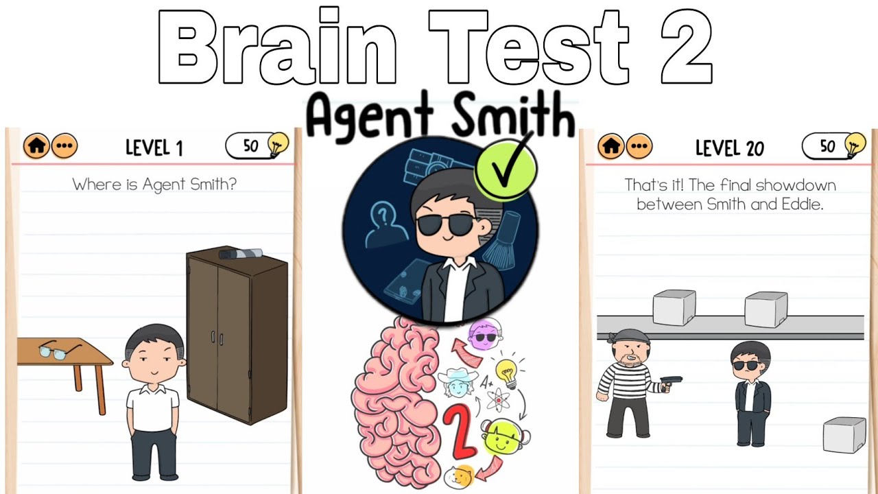 Brain Test 2: Tricky Stories Agent Smith 1-20 - YouTube