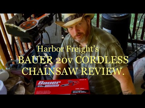 The Best Review Of Harbor Freight’s Bauer 20v Cordless Chainsaw - YouTube