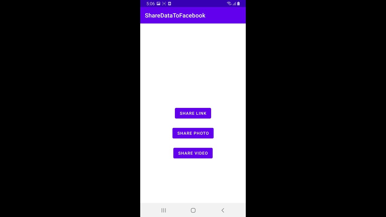 Share data to Facebook from Android App Example - YouTube