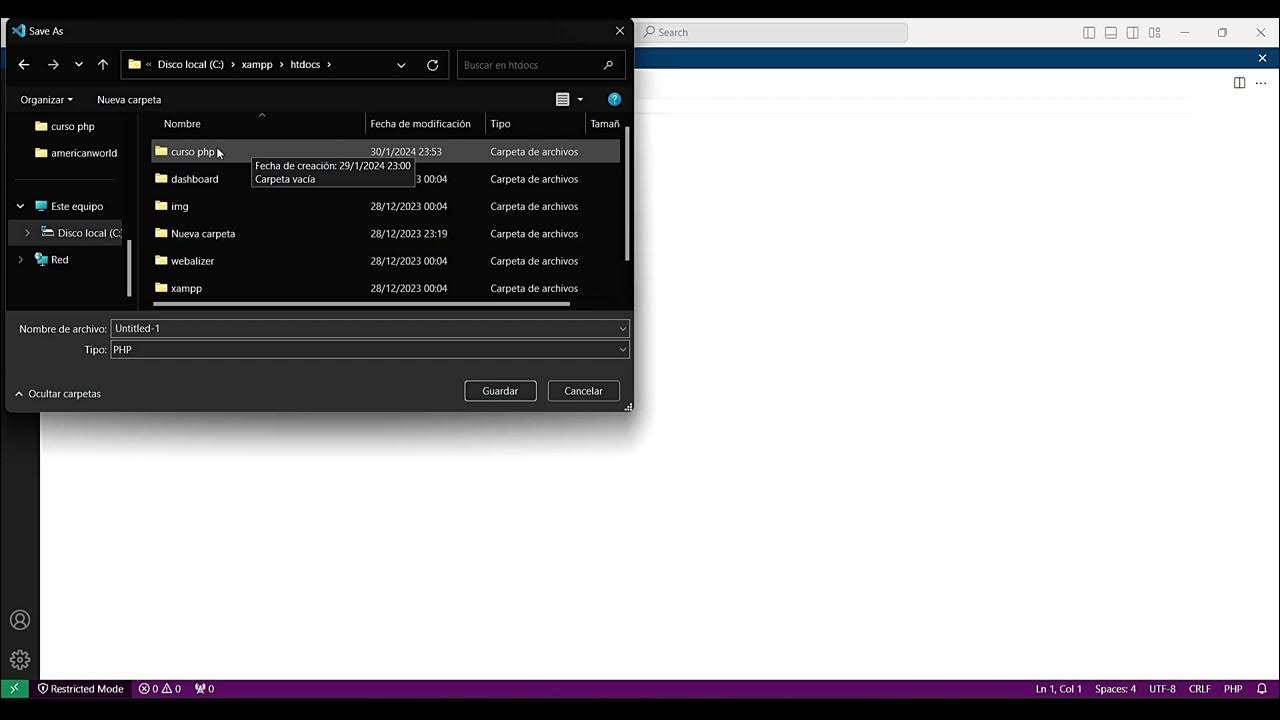 07 Como crear y guardar archivos PHP - YouTube