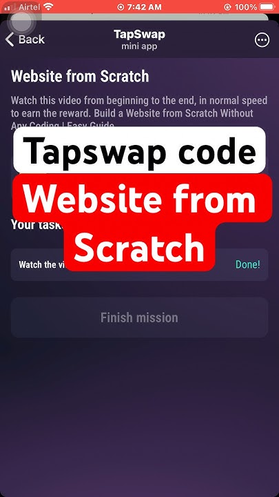 Website from Scratch | Tapswap code || tapswap code Website from Scratch #tapswap #tapswapcode ...