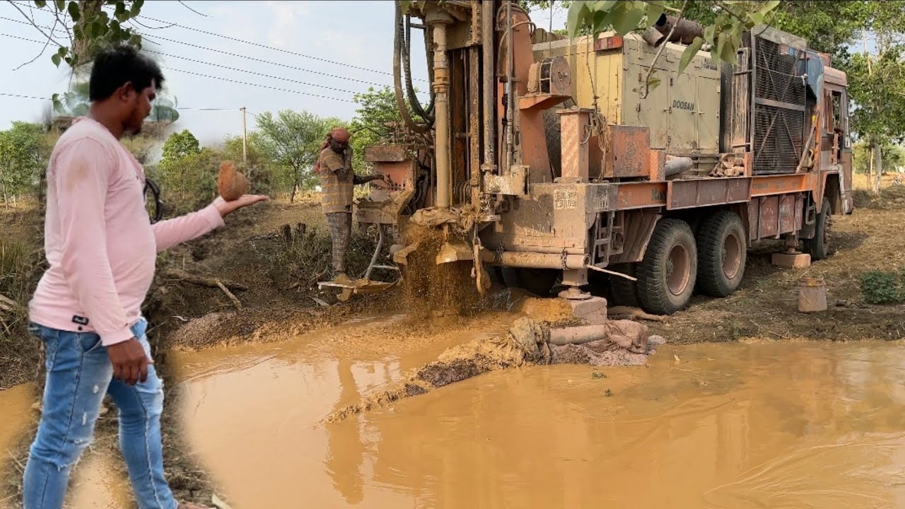 Borewell Drilling In Village | 197 Feet Drilling 5HP Water | Step Into ...