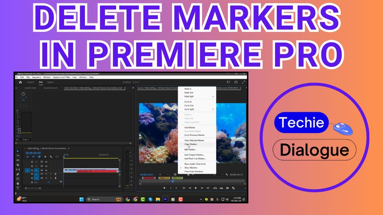 How to Delete Markers in Premiere Pro - YouTube
