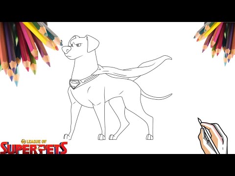 COMO DESENHAR KRYPTO, O SUPERCÃO | DC LIGA DOS SUPER PETS | HOW TO DRAW ...