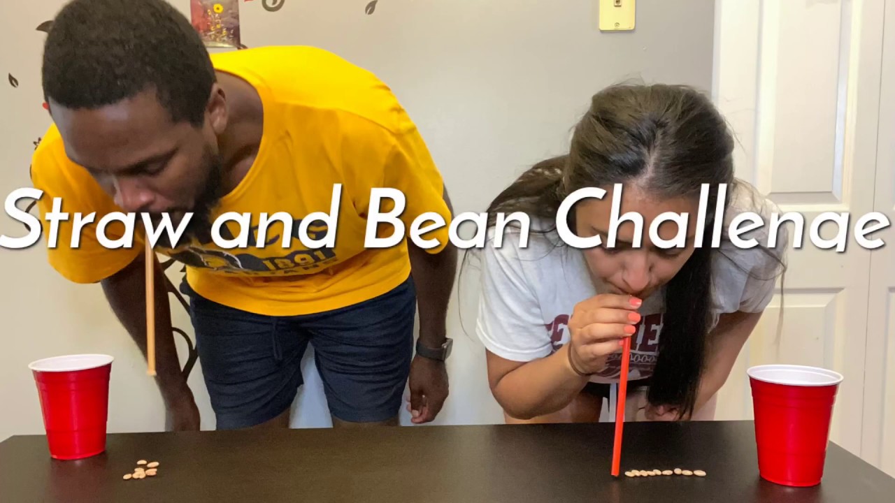 Straw and beans challenge - YouTube
