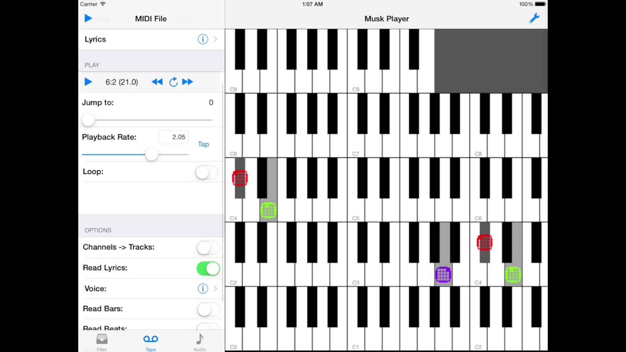 Musk MIDI Player for iOS (iPad) - YouTube