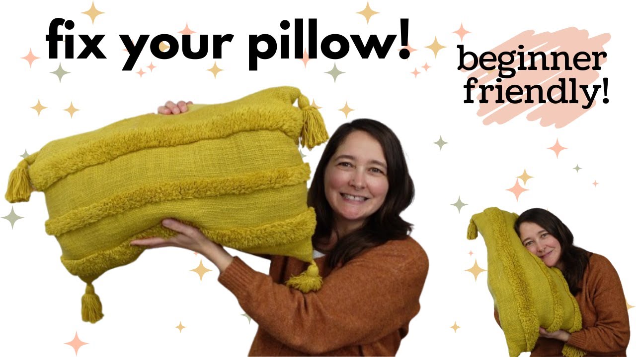 How to fix a hole in your pillow. Super easy! - YouTube