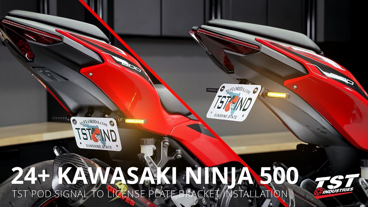 How to Install TST Rear LED Pod Turn Signals on 2024+ Kawasaki Ninja ...