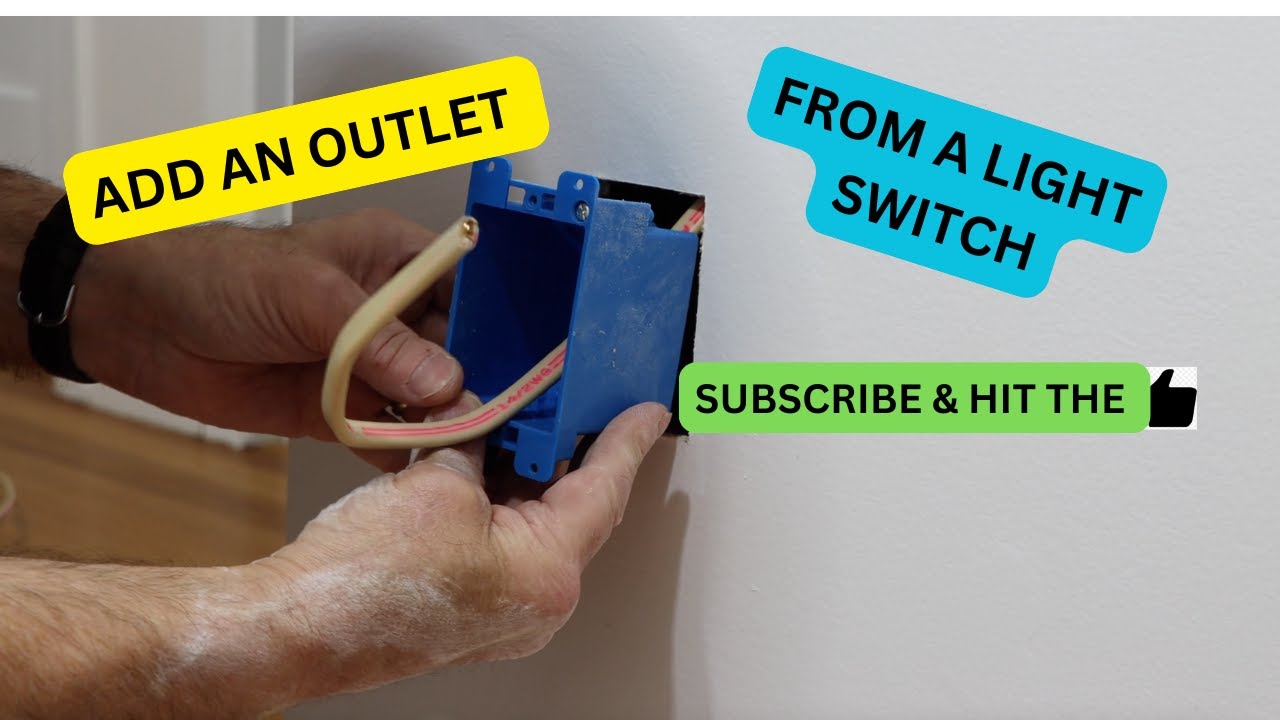 How To Add An Outlet To A Light Switch - YouTube