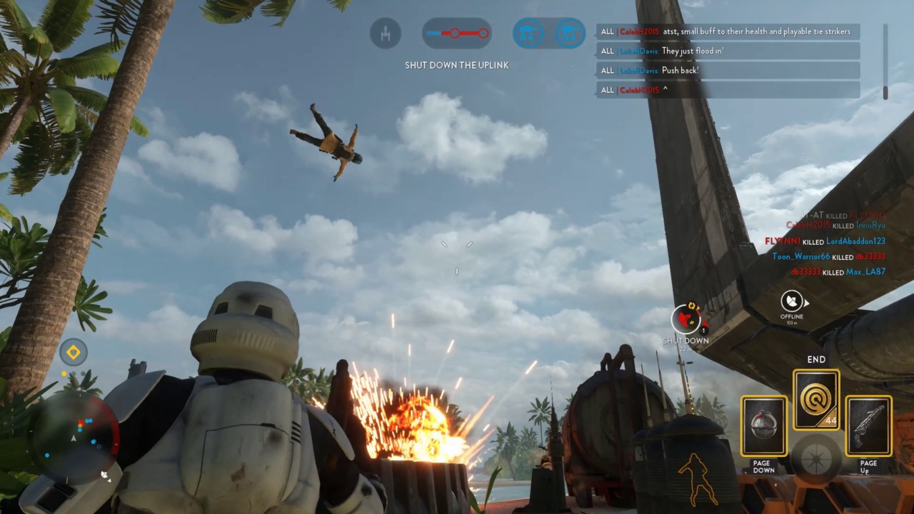 Star Wars Battlefront: Aerial Somersault - YouTube