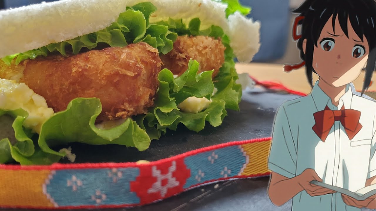 Your Name - Croquette Egg Sandwich 【君の名は】コロッケ入り玉子サンドを再現してみた - YouTube