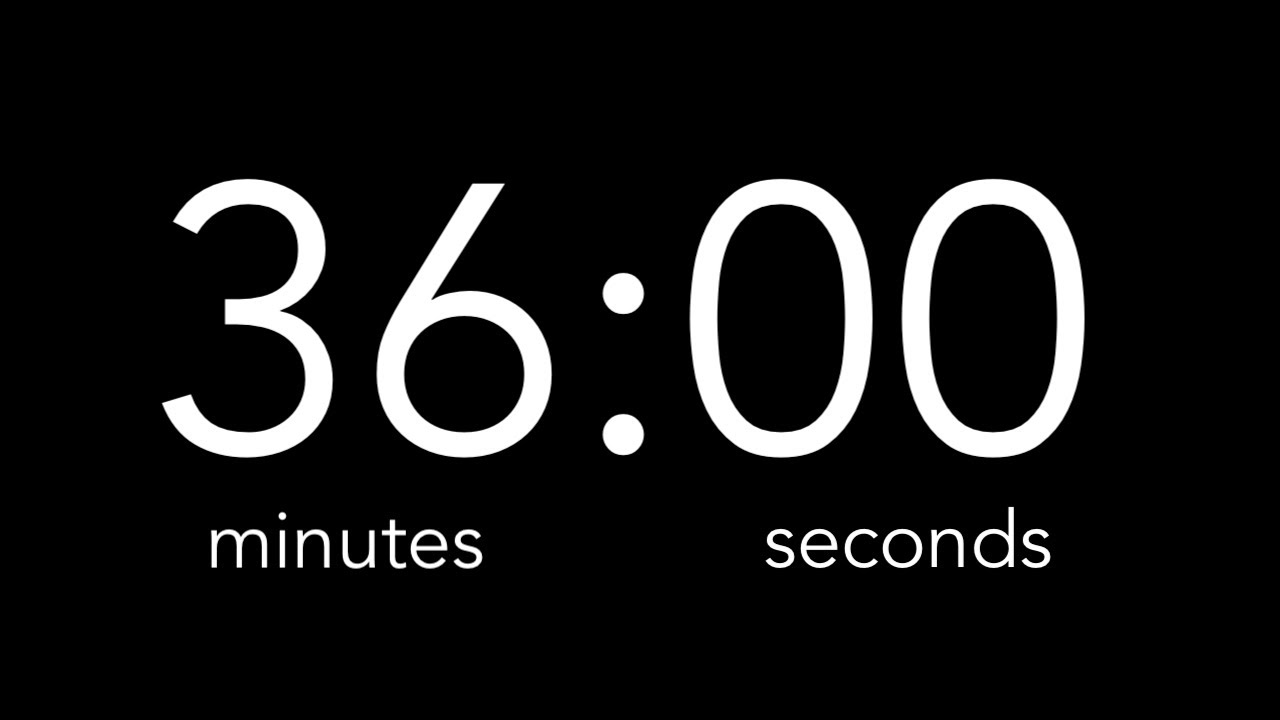 36 Minute Countdown Timer - YouTube