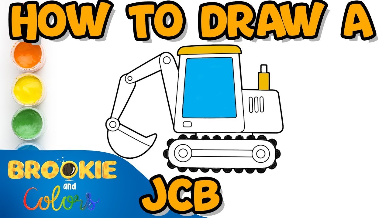 How To Draw A JCB Easy | Kids Drawing Videos - YouTube