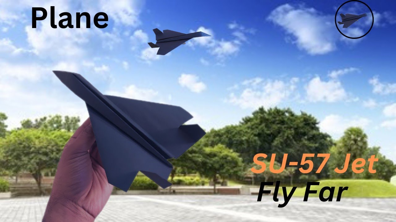 Black SU-57 Paper Jet Plane | Paper Plane Making - YouTube