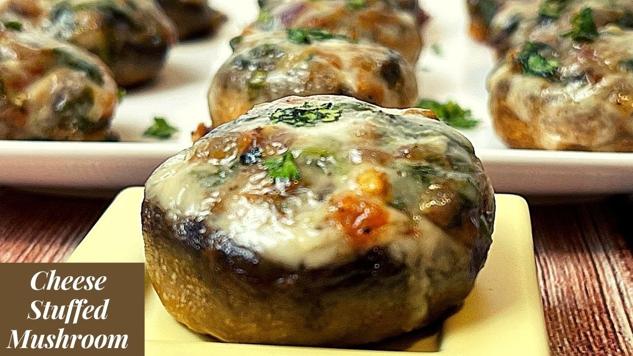 Cheese Stuffed Mushrooms |How To Make Stuffed Mushroom |Mushroom Recipe ...