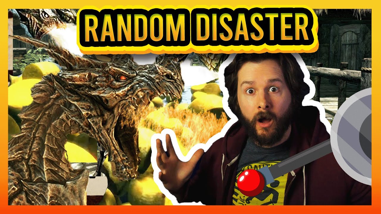 Skyrim, but a random disaster happens every time twitch flips a lever - YouTube