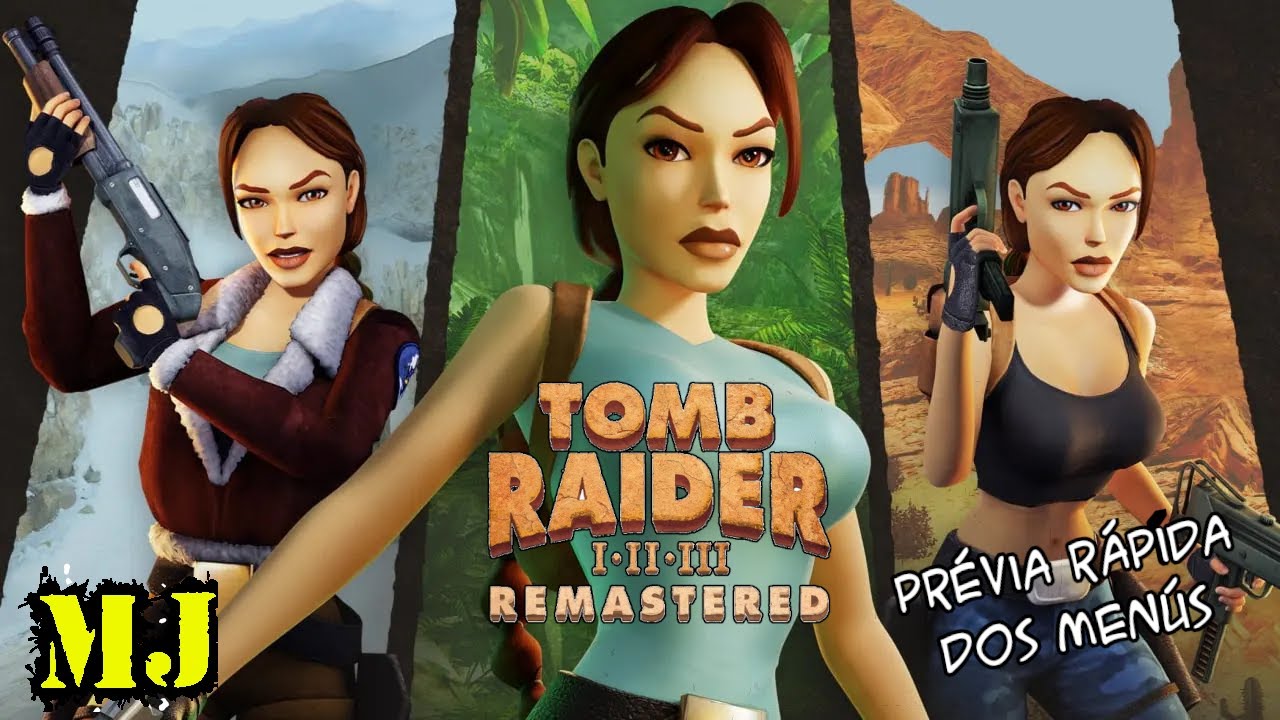 Tomb Raider I-II-III Remastered | Prévia rápida dos menús - YouTube