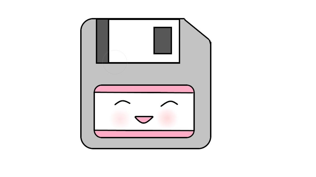 How to draw a Cute Floppy disk - YouTube
