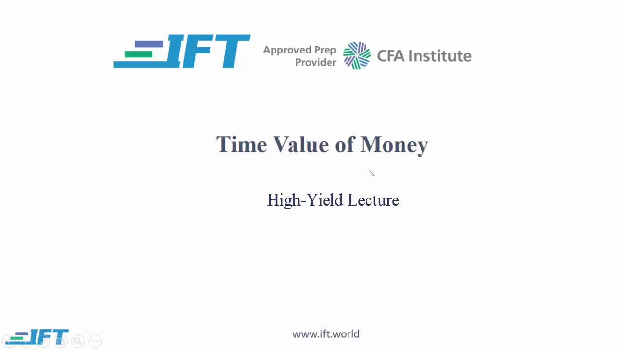 Level I CFA: High-Yield Lecture - R06 Time Value of Money - YouTube