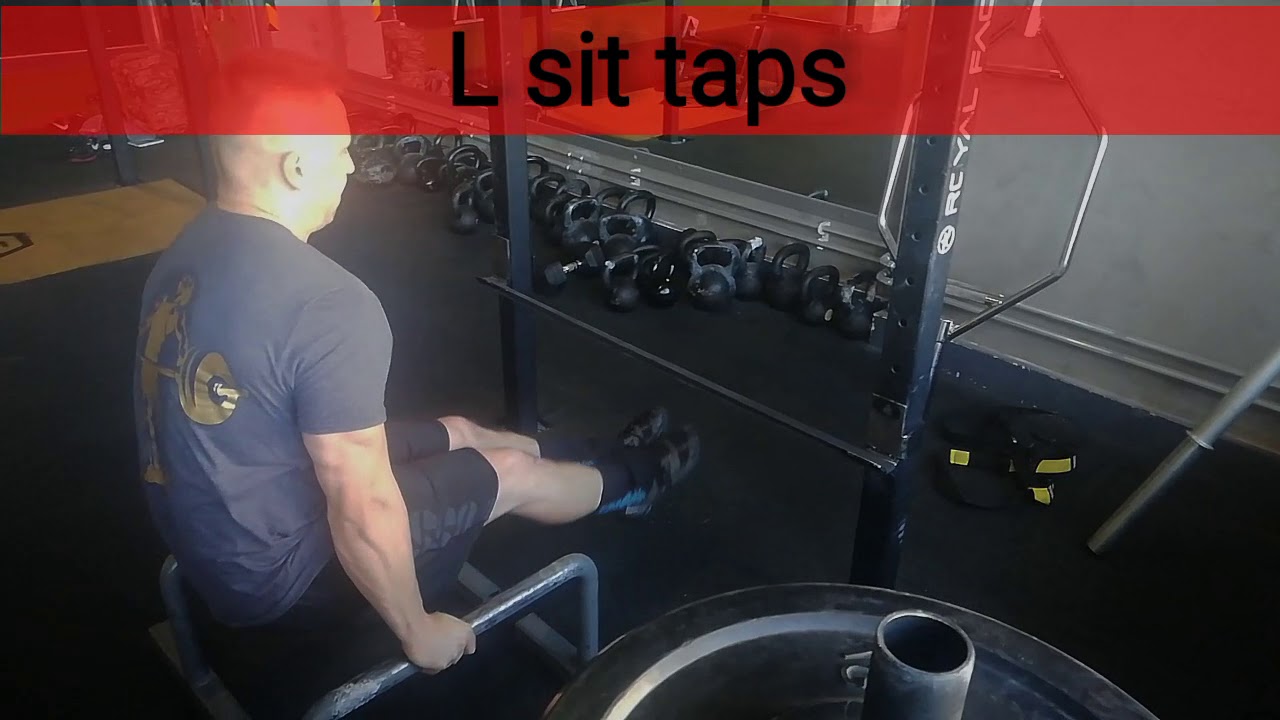 L sit taps - YouTube