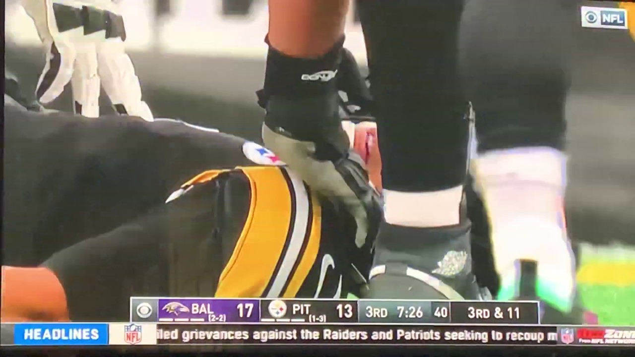 Mason Rudolph Helmet to Helmet Hit Against Ravens. (2019) - YouTube