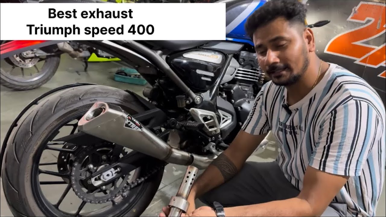 Triumph speed 400 best exhaust #triumphspeed400 #accessories #lucknow # ...