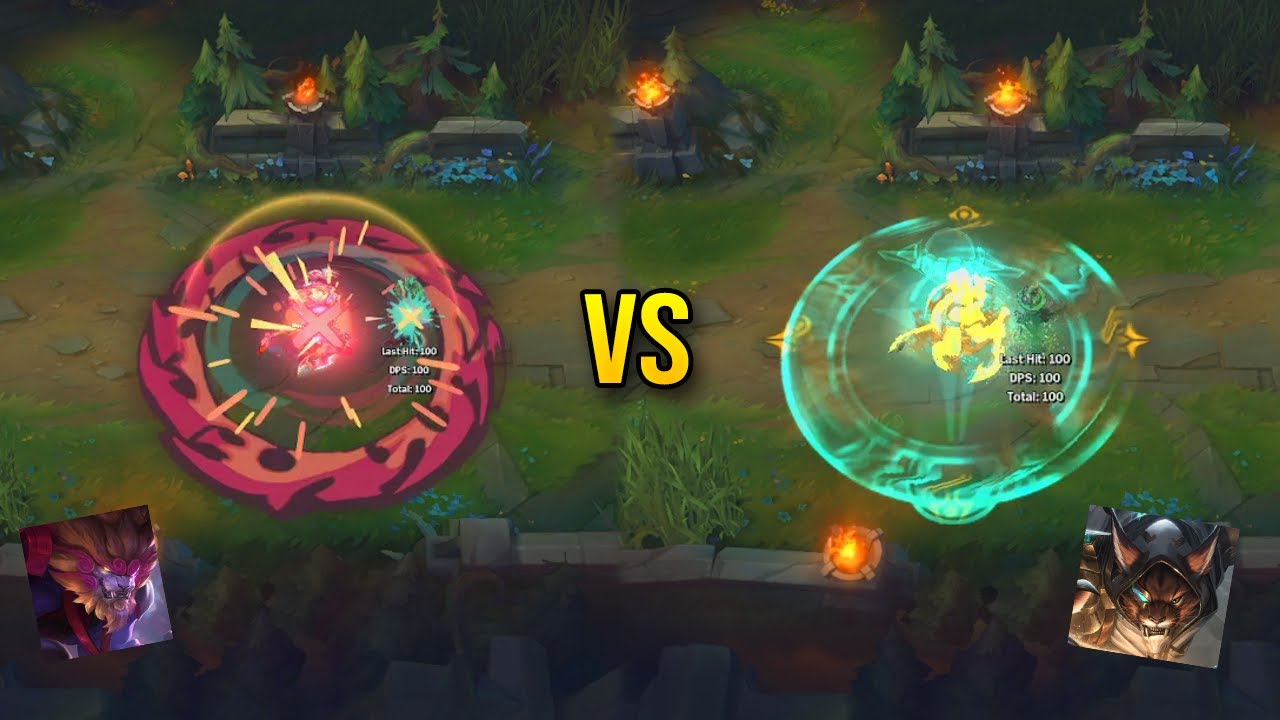 Street Demon Rengar vs Guardian of the Sands Rengar Skin Comparison ...