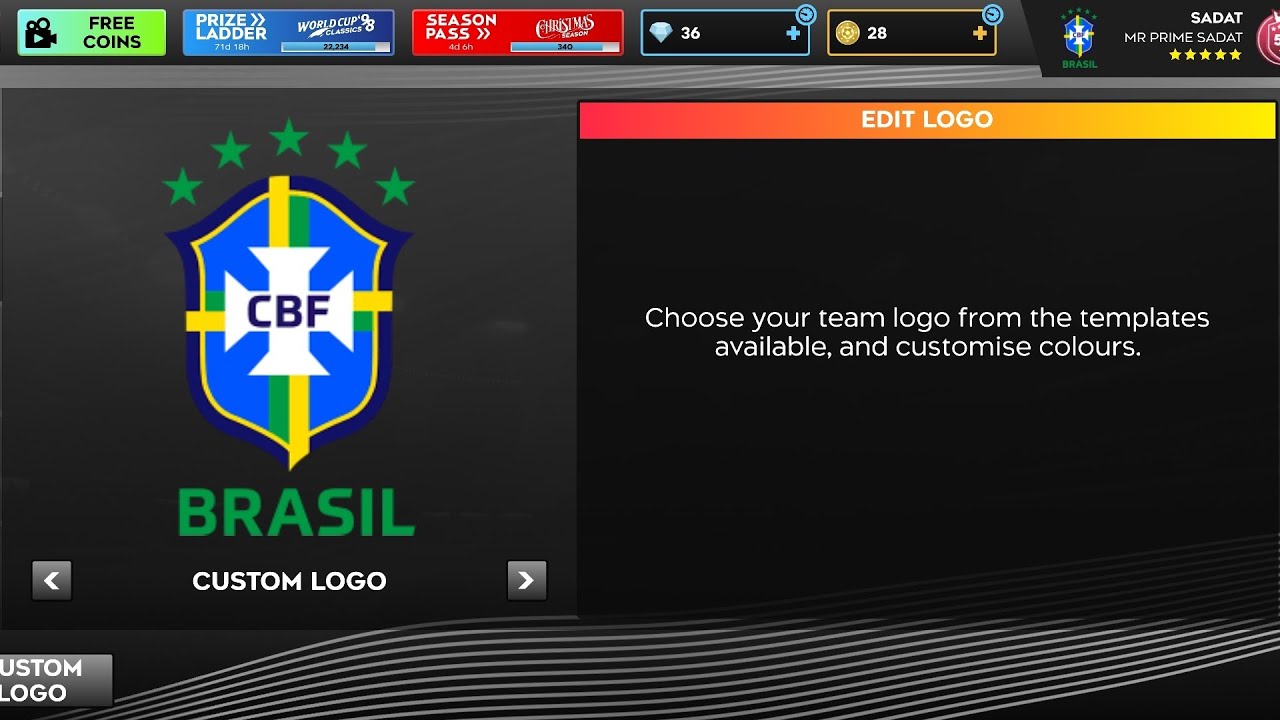 How to import Brazil logo DLS 25 - YouTube