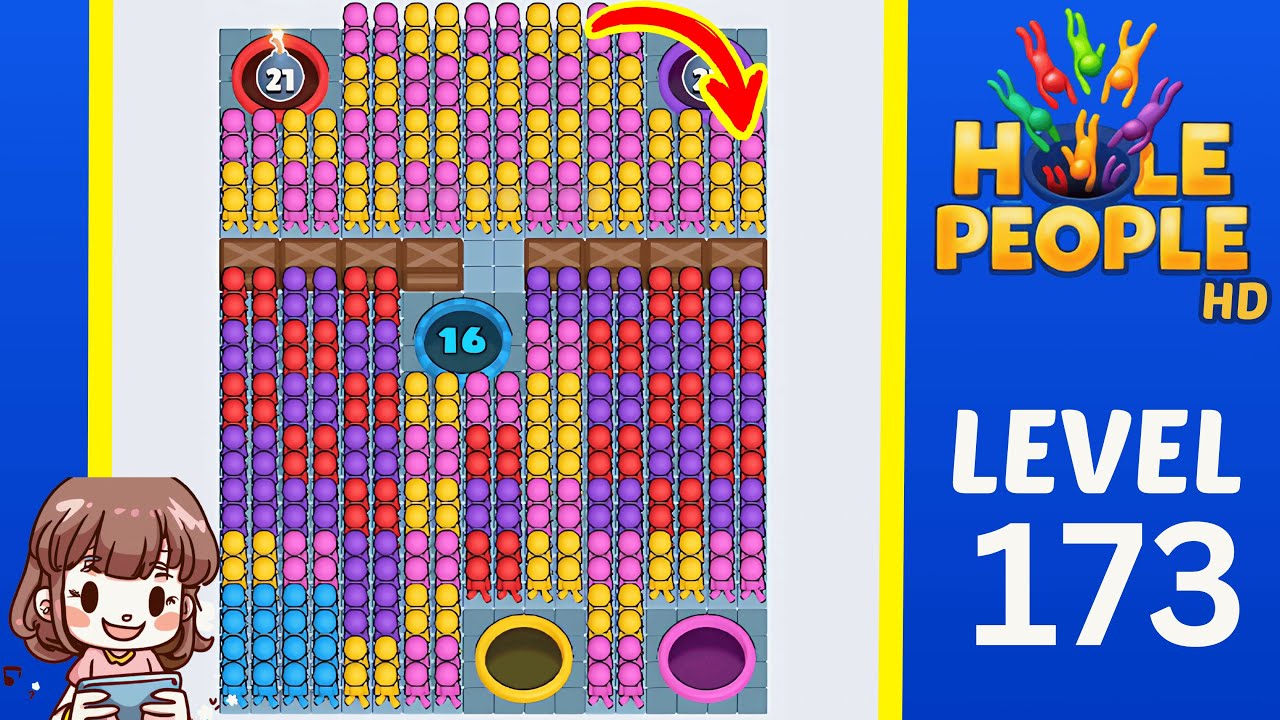Hole People Level 173 Solution Walkthrough - YouTube