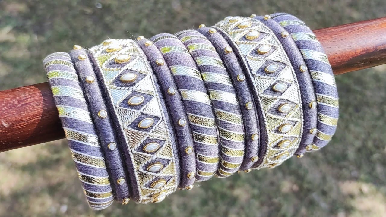 handmade cotton thread bangles : new design / Diy bangles#diy #bangles ...