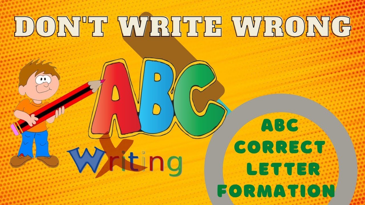 abc correct writing formation|Writing letters for children| ABCD in ...