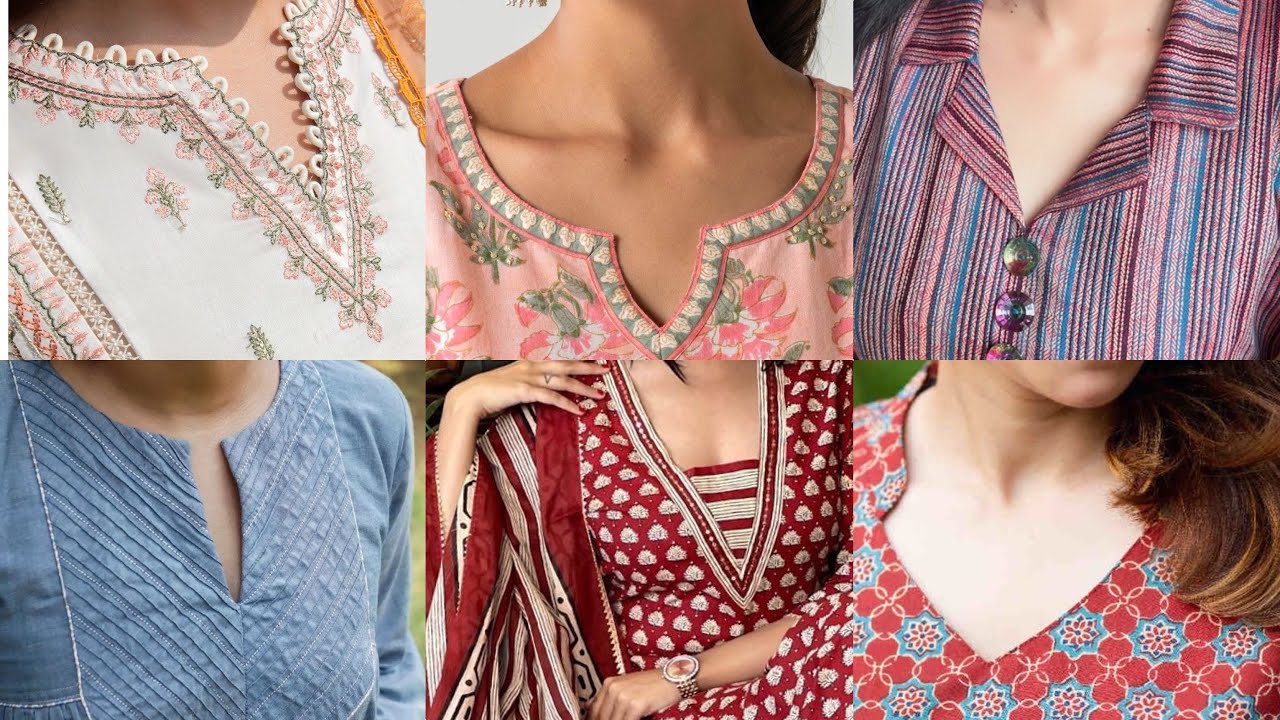 V-Neckline designs for kurti|V neck designs|Neck designs for kurti ...