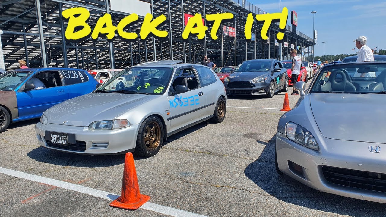 Taking the EG Civic to its first Auto cross event! - YouTube