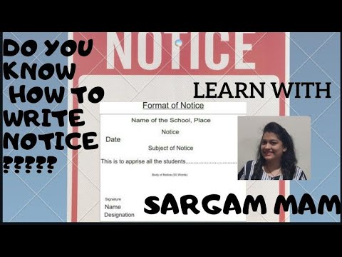 Notice writing: Learn how to write effective notice - YouTube