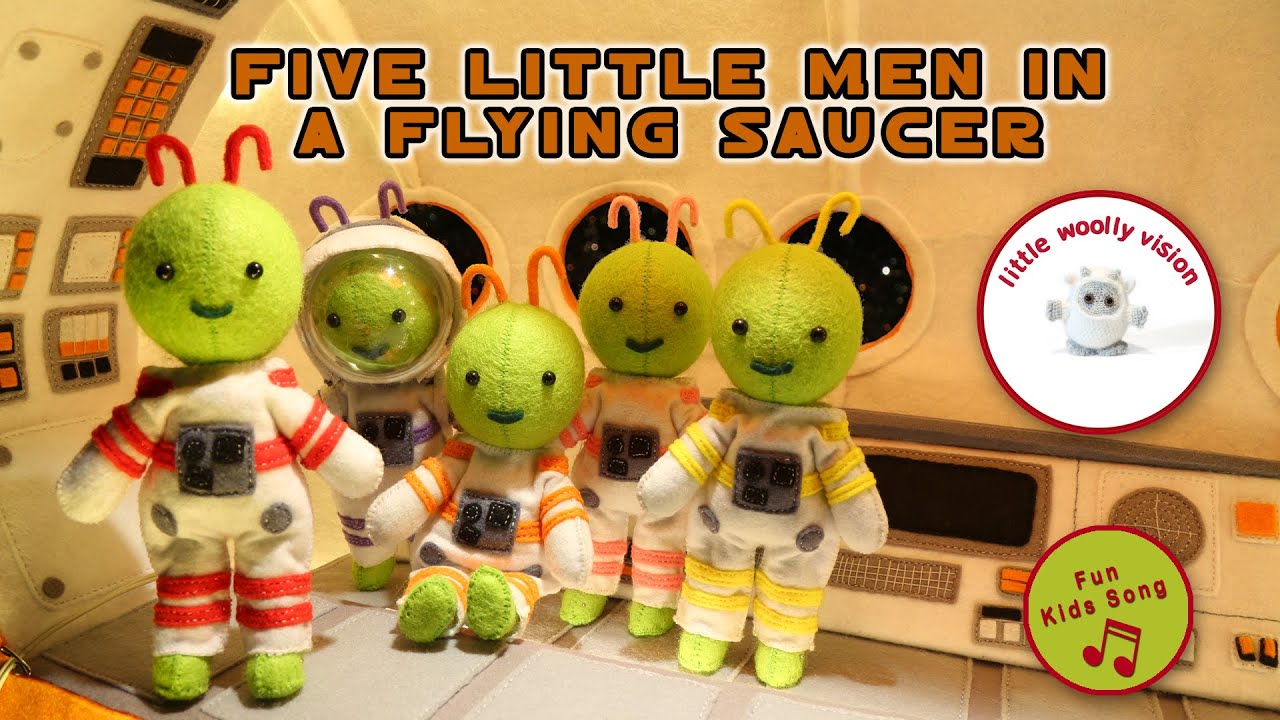 Five Little Men in a Flying Saucer | Little Woolly Vision - Stop-Motion ...
