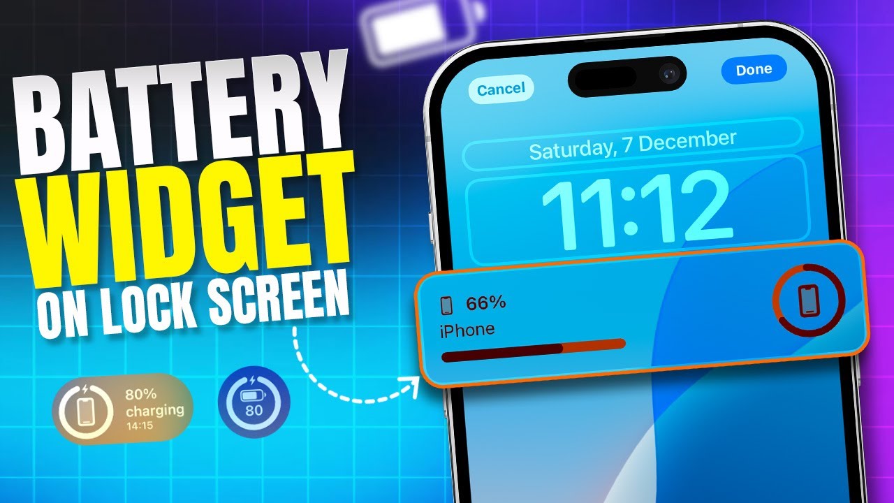 How To Add Battery Widget to iPhone Lock Screen | See Your Battery ...