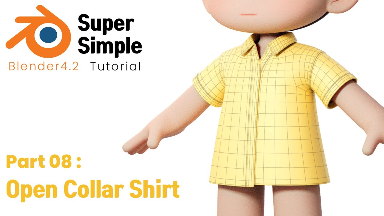 Blender Clothing Modeling Tutorial | 08 Open Collar Shirt - YouTube