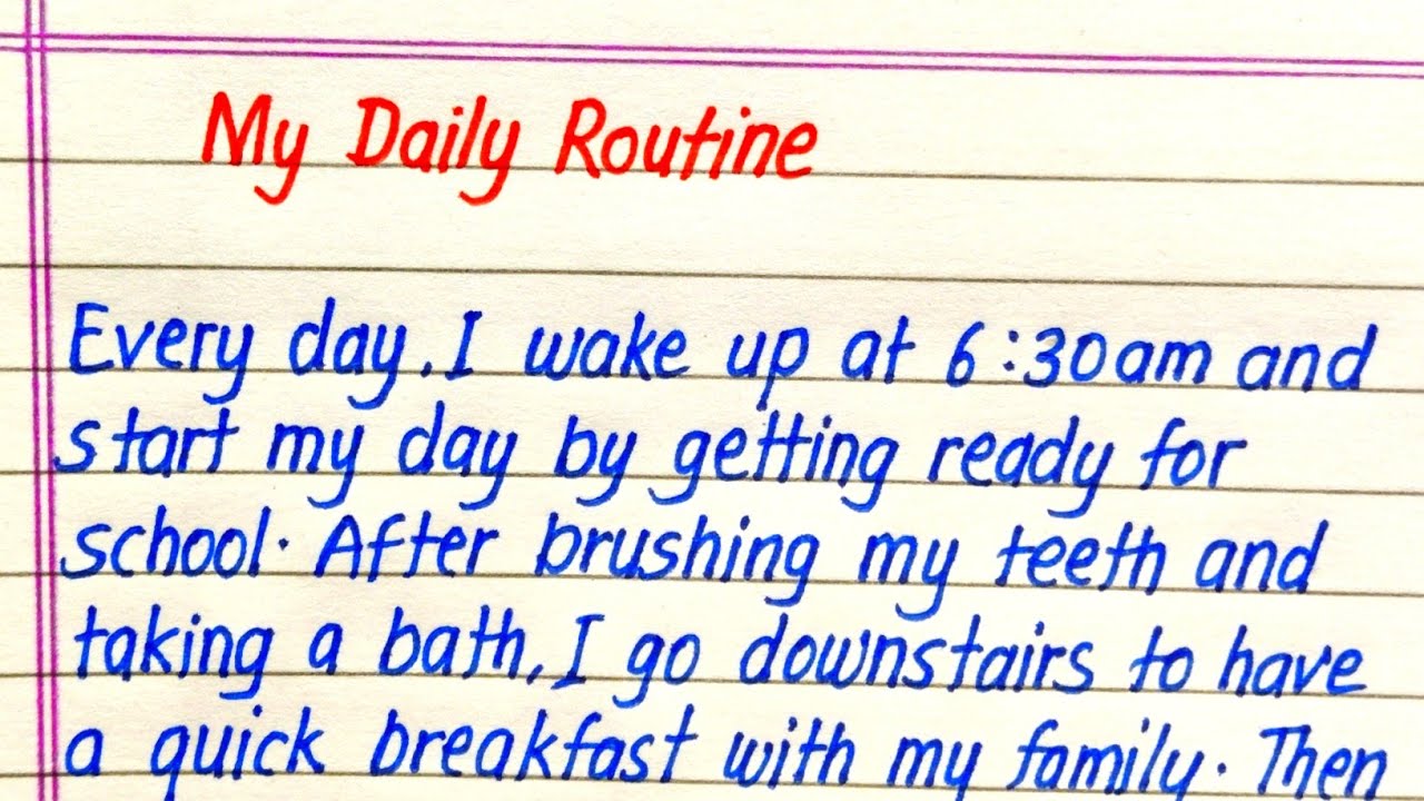 My Daily Routine Essay in English || Essay on My Daily Routine in ...
