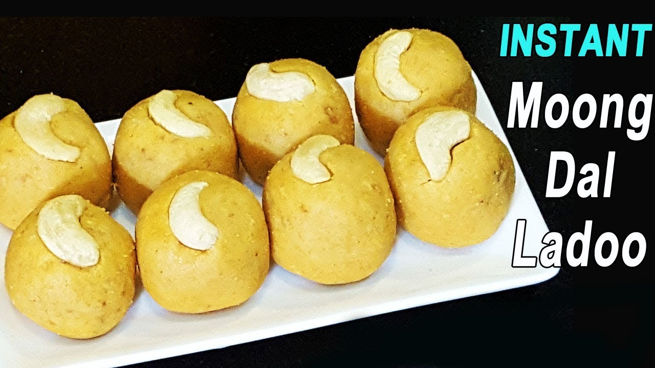 Mung Dal Ladoo Recipe | How to make Moong Dal Ladoo | MadhurasRecipe ...