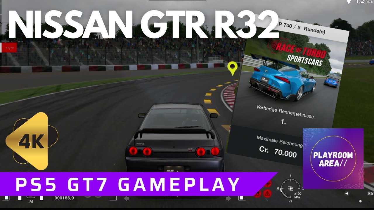 Nissan R32 GTR V-Spec | Playstation 5 GT7 4K Gameplay | Race of Turbo ...