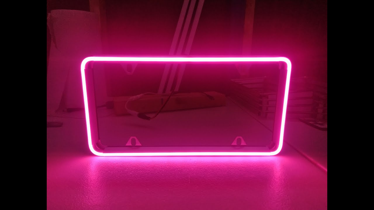 How to make a led neon tag frame - YouTube