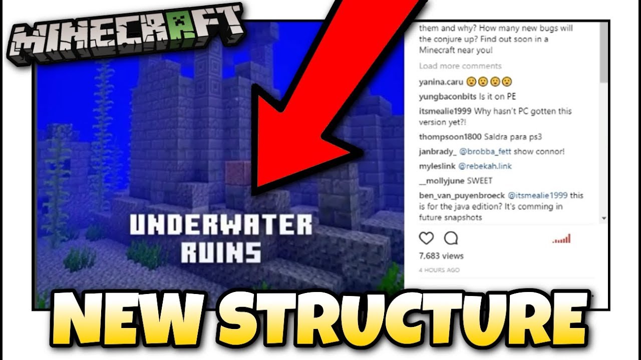 Minecraft - UNDERWATER RUINS - FIRST LOOK ! JAVA / Bedrock / CONSOLE ...